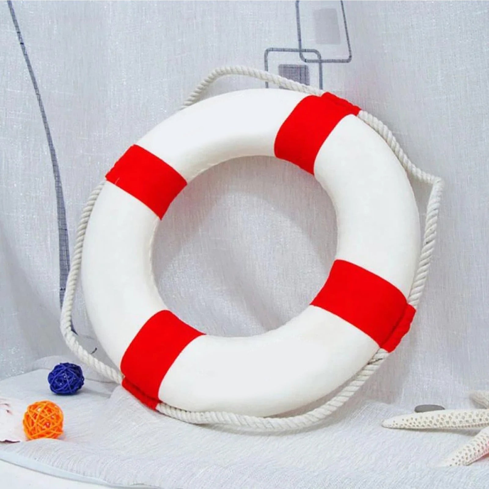 2 PCS Clearance Premium Marine-Grade Life Ring Buoy With Reflective ...