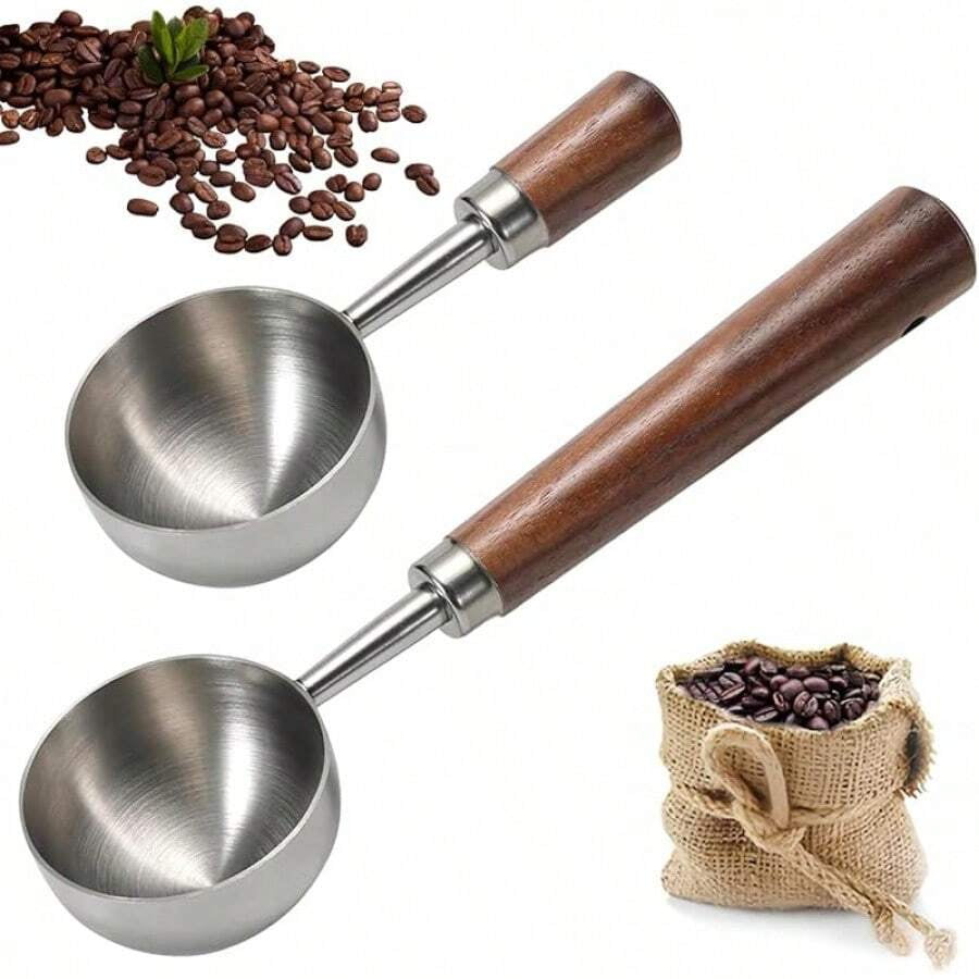 2 PCS Coffee K Scoop Vintage Coffee Measuring Spoon Stainless Steel ...