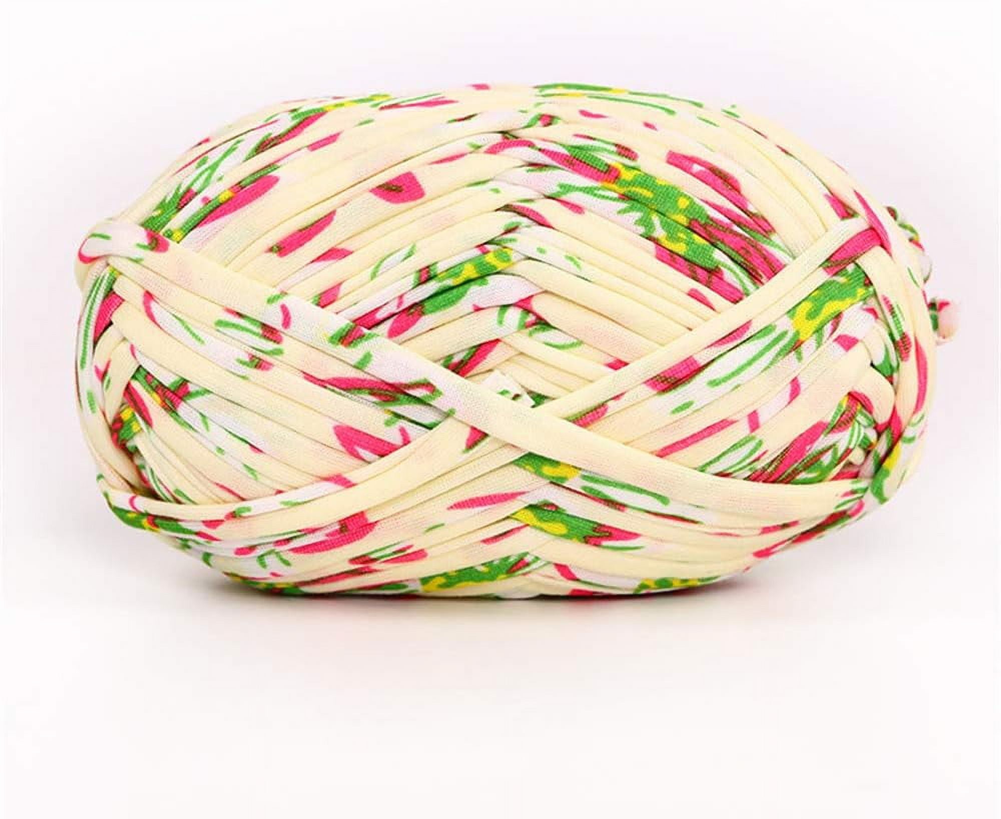 2 PCS Colorful T-Shirt Yarn Knitting Yarn Fabric Crochet Cloth for DIY ...