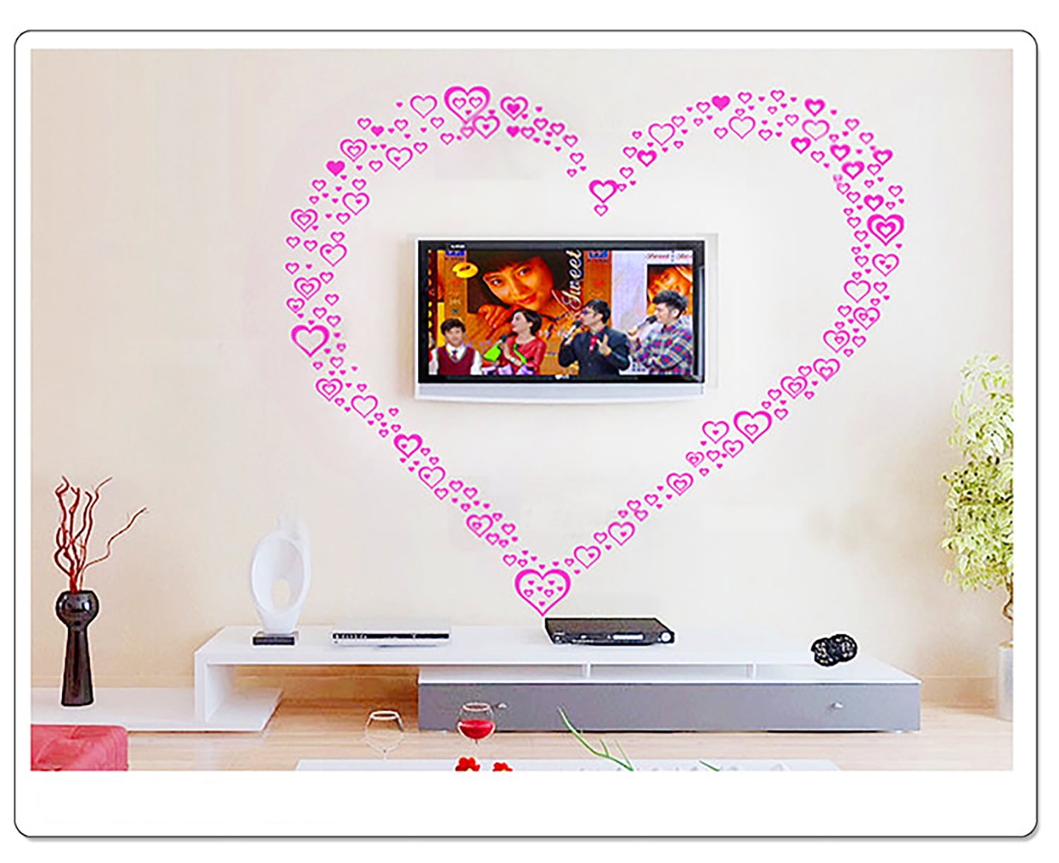 2 PCS Core Purple Wall Decals - DIY Removable PVC Stickers for Living Room, Bedroom, Kids Room ...