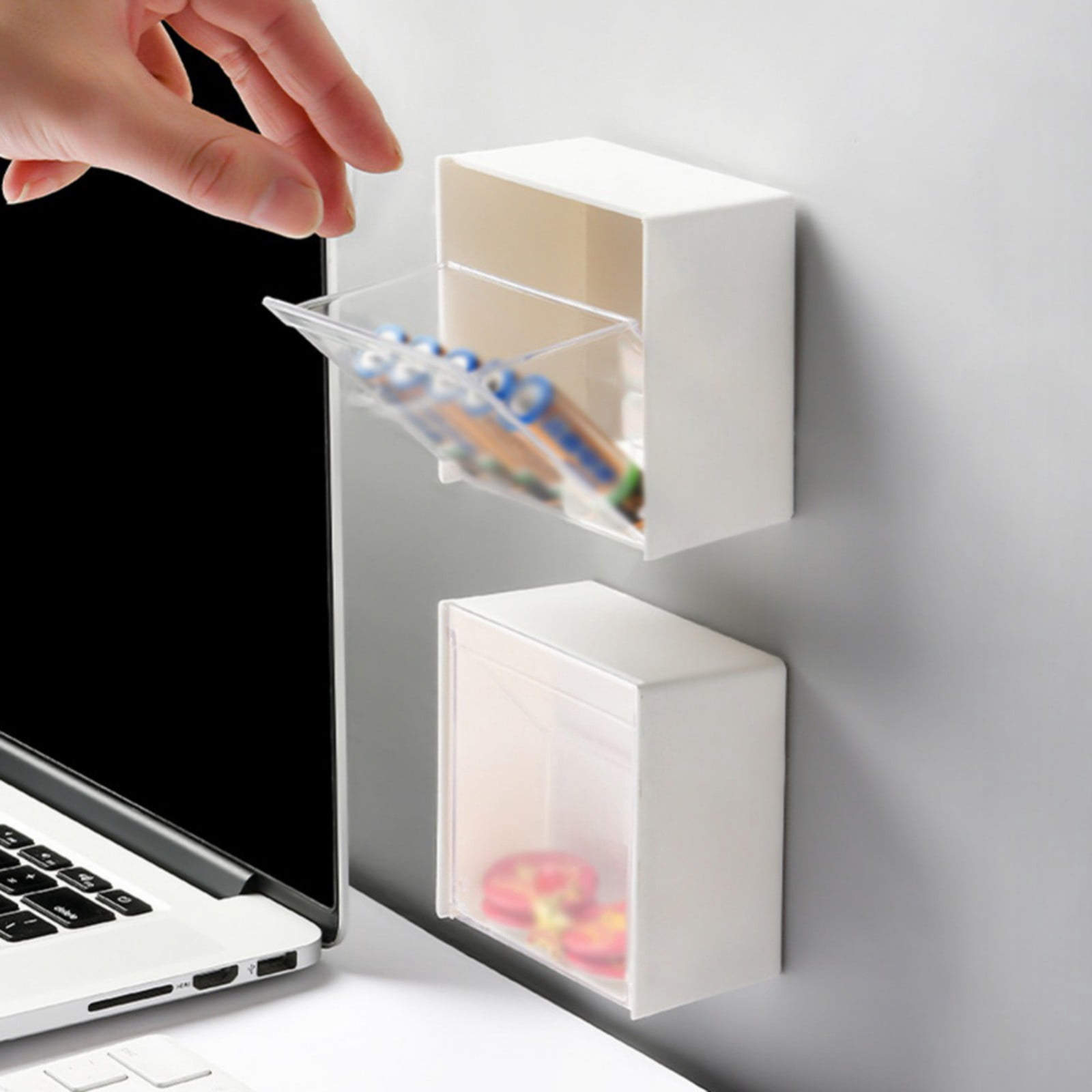 2 PCS Cotton Pads Holder Dispenser, Wall Mounted Cotton Ball Organizers ...