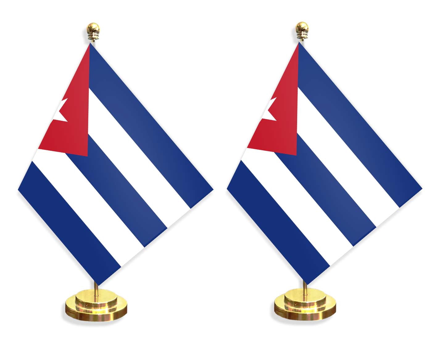 2 PCS Cuba Desk Flag,12 inch Tall Small Cuban Indoor Banner,Tiny ...