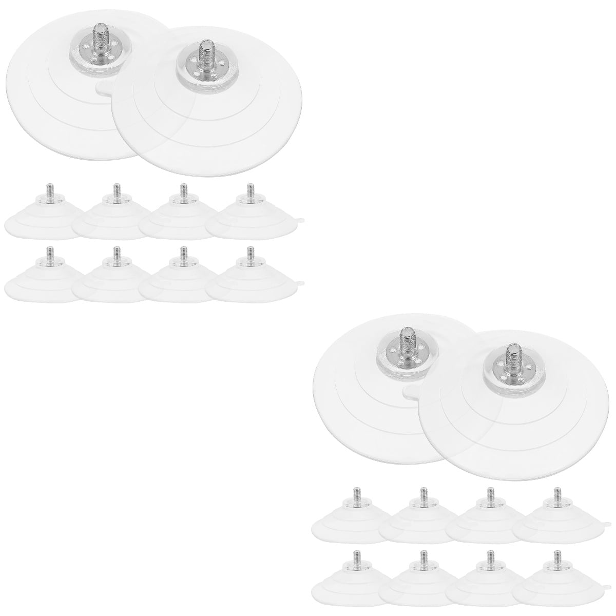 2 PCS Cup Hooks Suction with Screw Cups Suckers Small Transparent ...