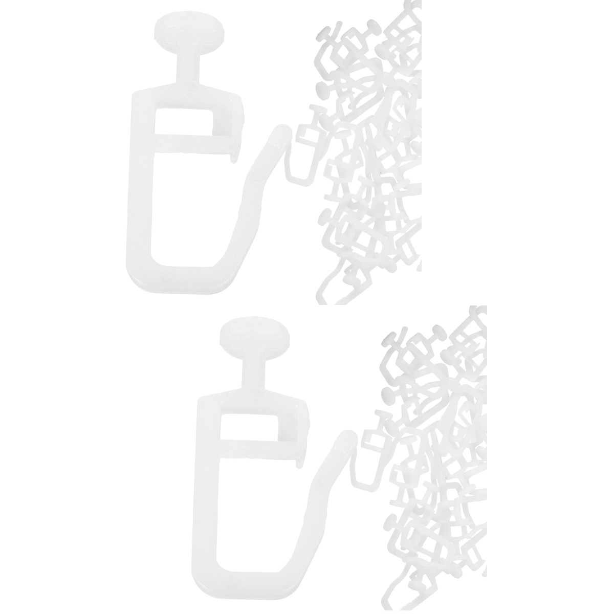 2 PCS Curtain Track Glider Hooks Runner Pulley Fitting Replacement ...