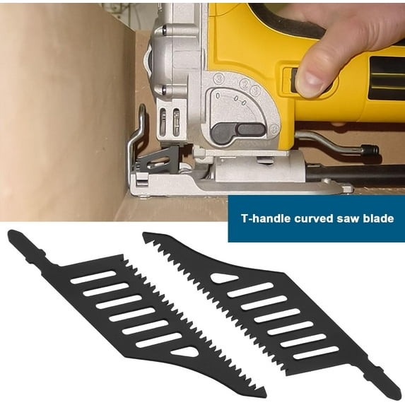 2 PCS Curved Jigsaw Blade for Wood, Special Shape Cutting Blade with ...