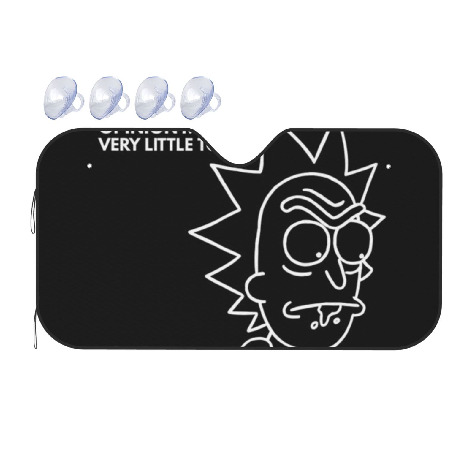 2 PCS Cute Anime Cartoon Rick And Morty Folding Car Visor Front Window ...