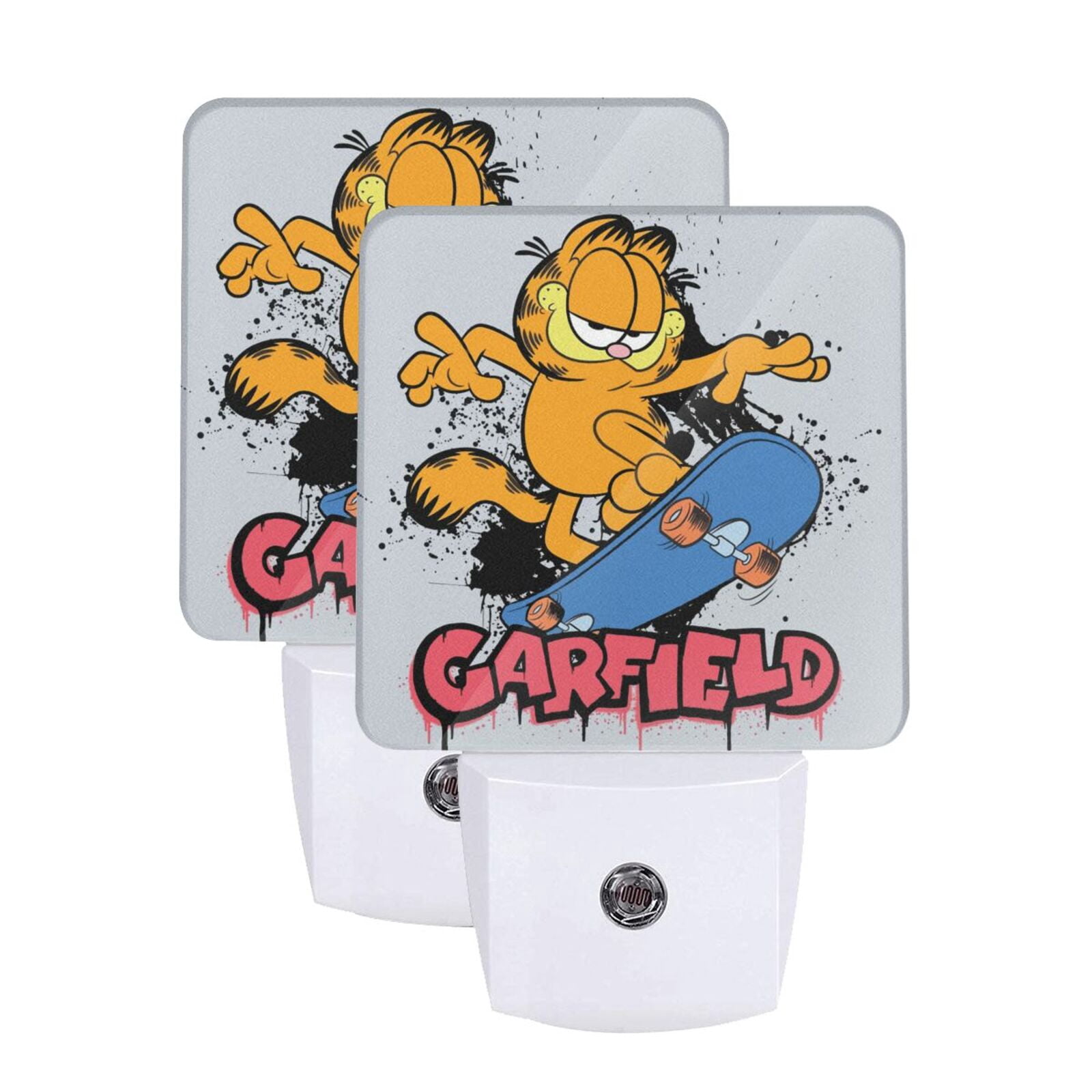 2 PCS Cute Cartoon Garfield Night Light Plug into Wall Decor for ...