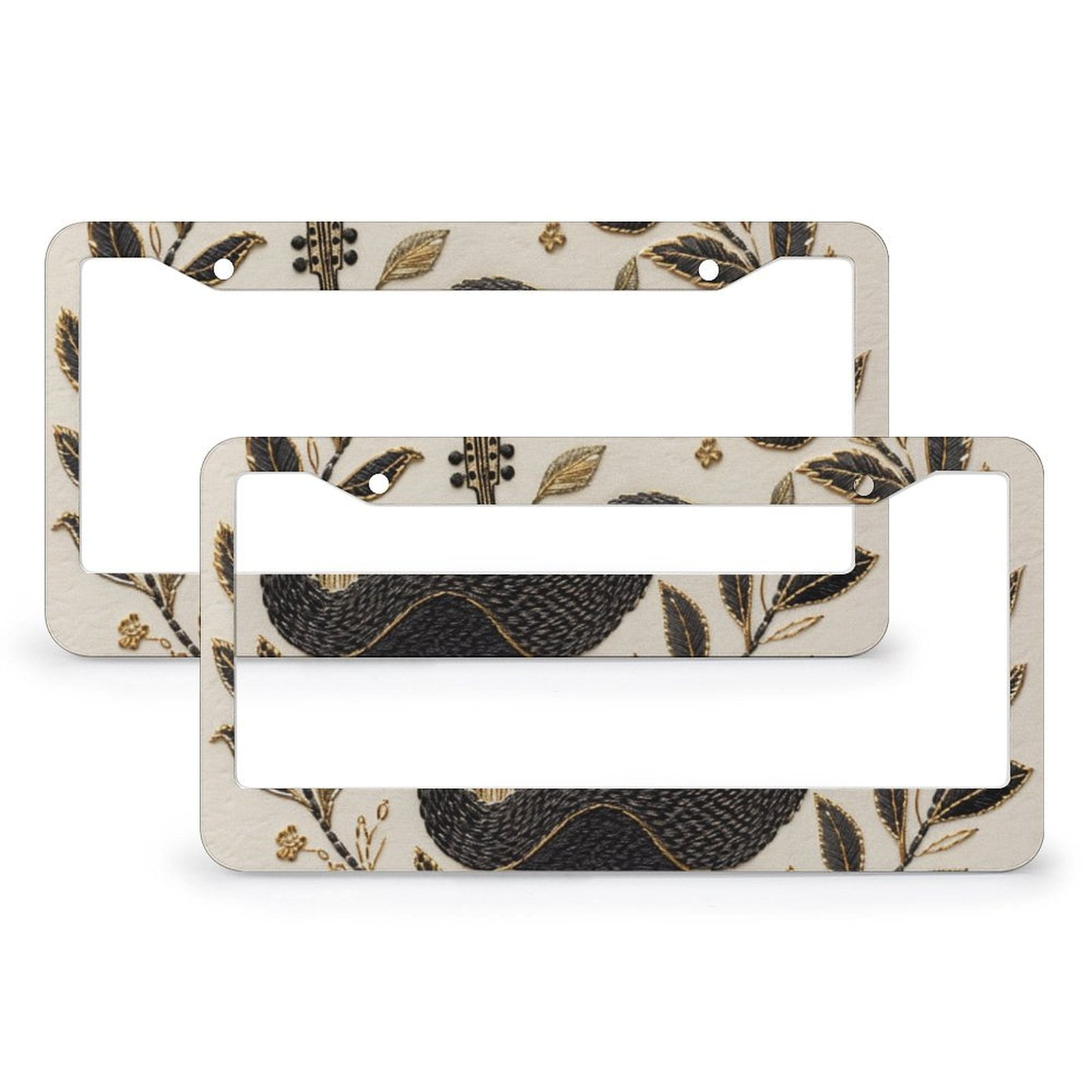 2 PCS A Cute Sloth Playing The Guitar License Plate Frame Sloth Animal ...