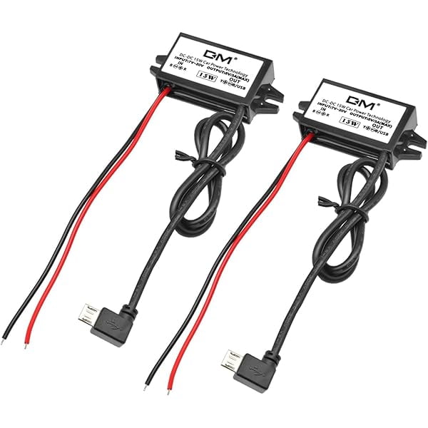 2 PCS DC Converter Voltage,Aideepen 12v to 5v 3A 15W Converter DC-D C ...