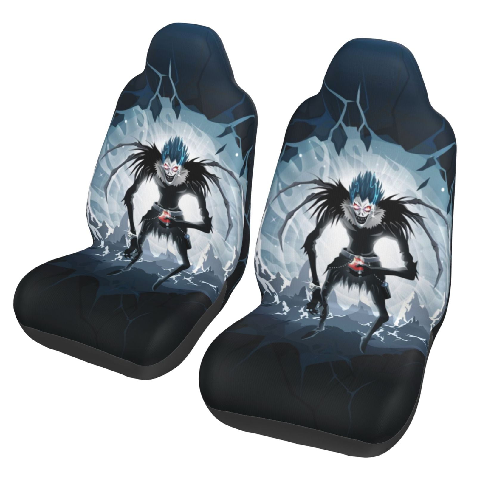 2 PCS Death N0-te Car Seat Covers Cartoon Car Interior Seat Accessories ...