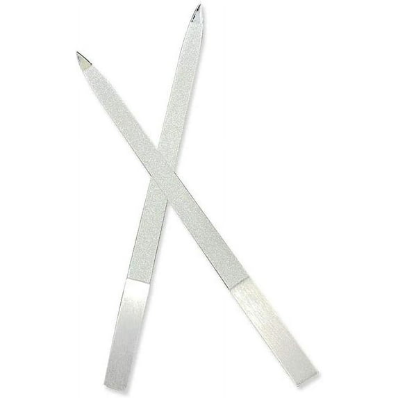 2 PCS Diamond Nail File, 7 Inches, Double Sided Metal Fingernail Manicure Files for Polish Nail ...