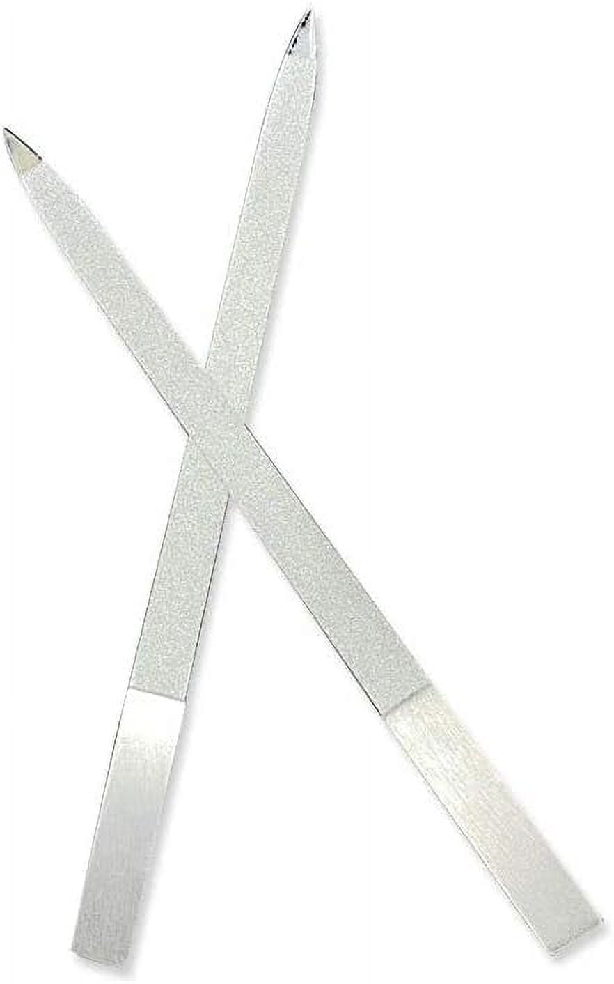 2 PCS Diamond Nail File Double Sided Metal Fingernail Manicure Files ...