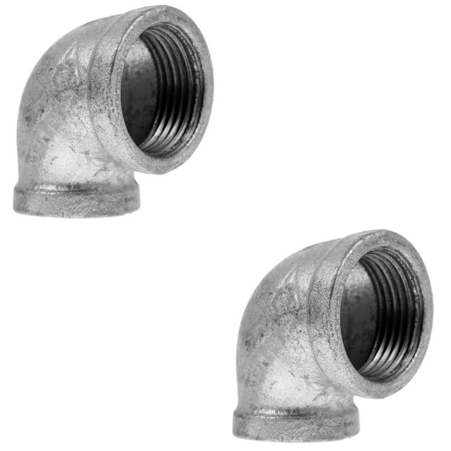 2 PCS Different Diameter Galvanized Elbow Pipe Connector Light Weights ...