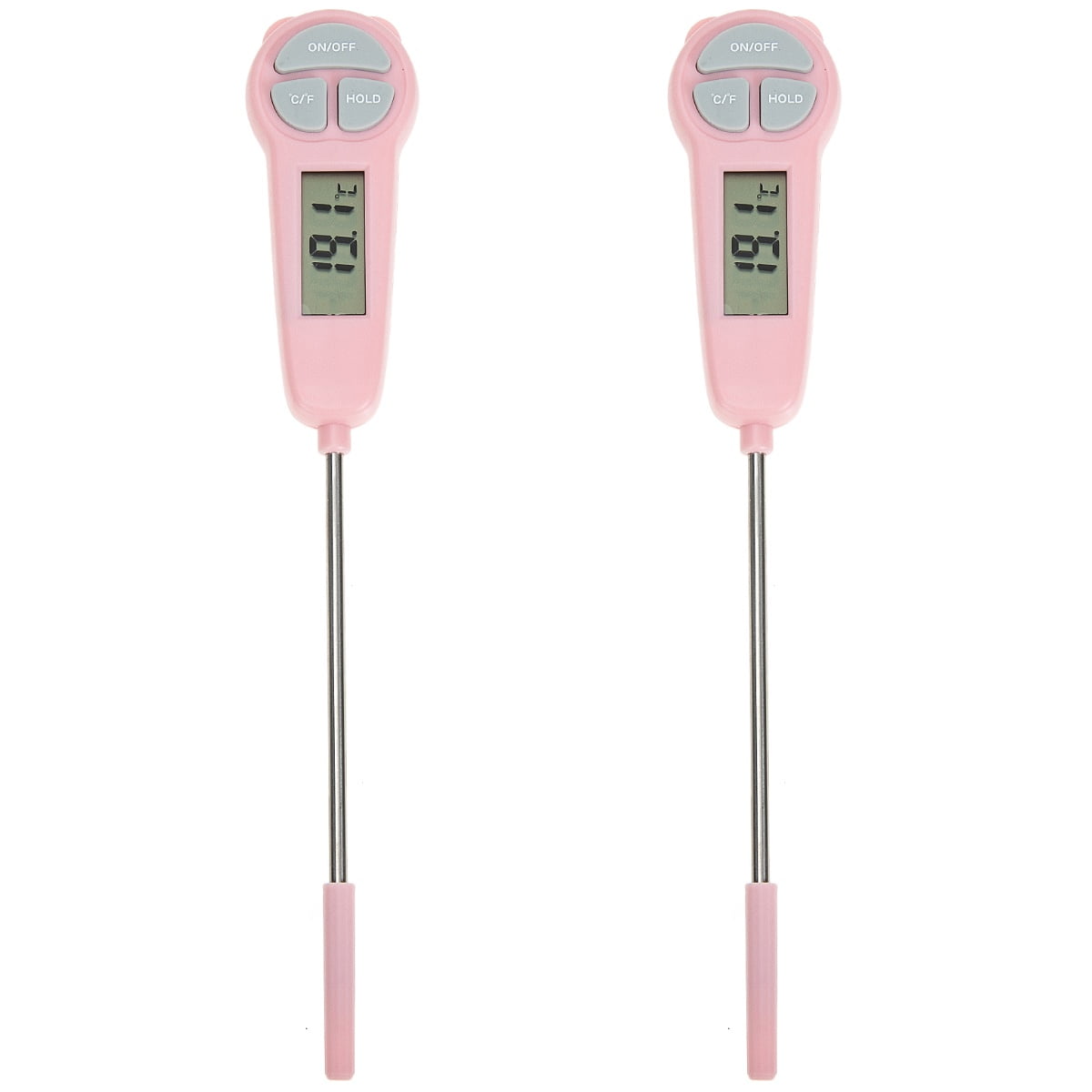 2 PCS Digital Thermometer Oven Frying Thermometer Meat Temp Probe Candy ...