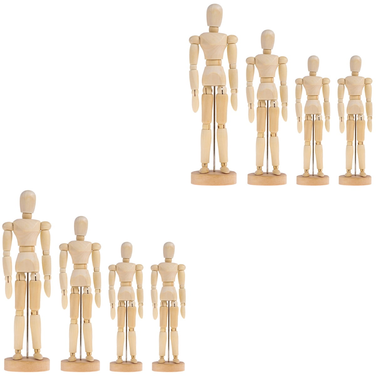 2 PCS Drawing Figure Model Movable Joint Doll Puppet - Walmart.com