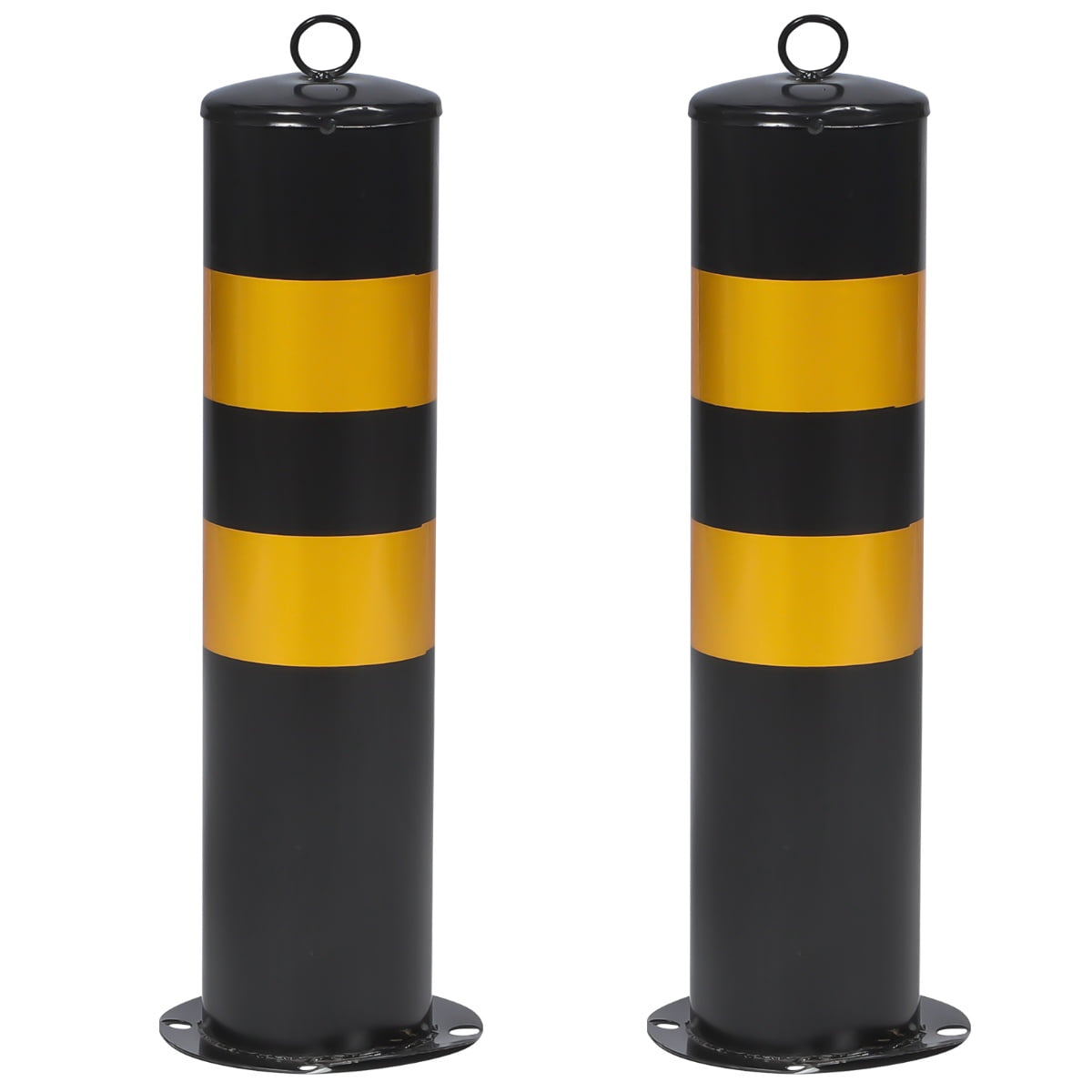 2 PCS Driveway Security Post Warning Barricades Traffic Column ...