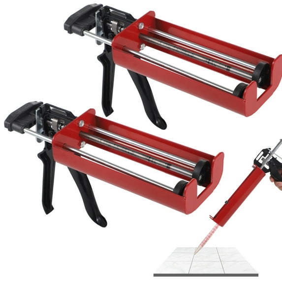 2 PCS Dual Caulking Guns, 400 ml 13.5 fl oz Manual Adhesive Applicator ...