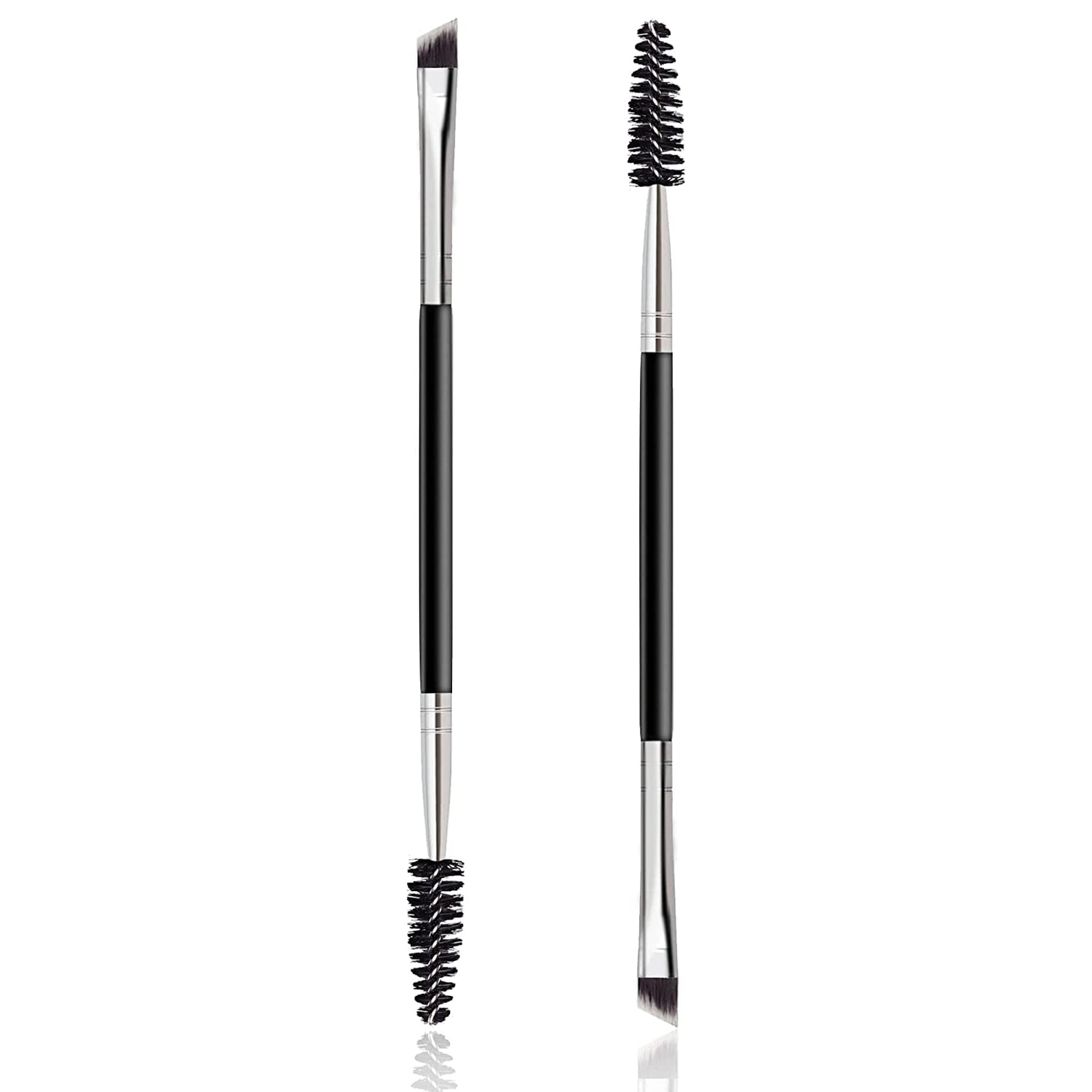 2 PCS Duo Eyebrow Brush Angled Eye Brow Brush and Spoolie Brush ...
