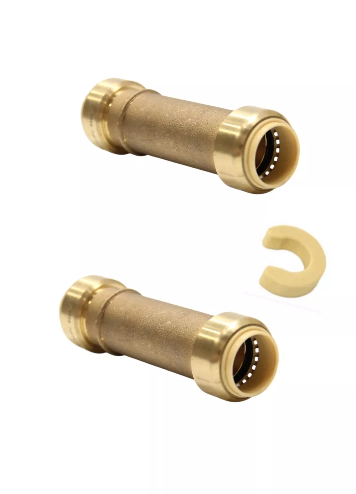 2 PCS EFIELD 1-Inch PUSH FIT SLIP / REPAIR COUPLINGS FITTINGS & Clip ...