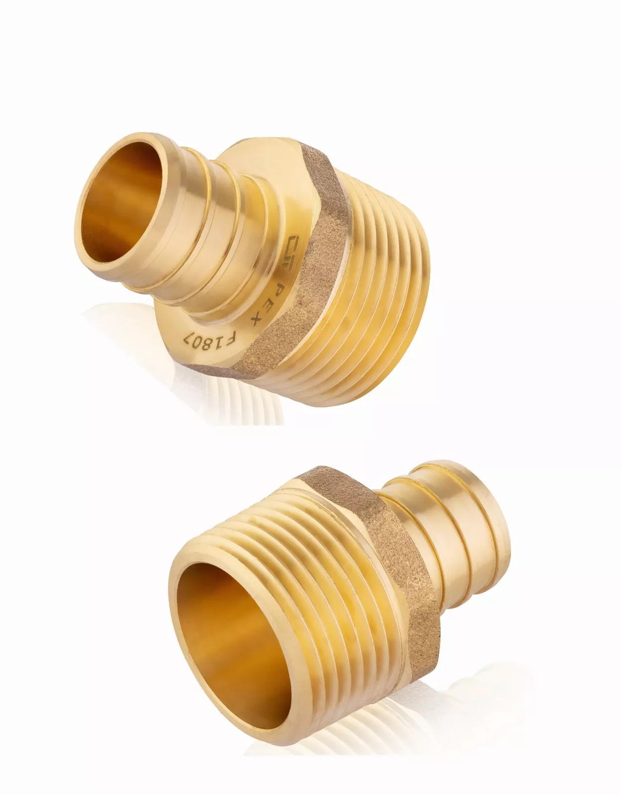 2 PCS EFIELD 1" PEX x 1" Male NPT Threaded Adapters Crimp Brass Fittings - Walmart.com