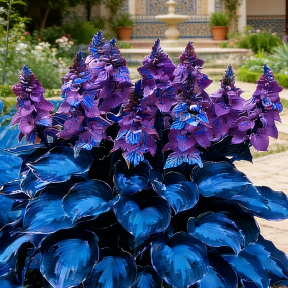 2 PCS Easy to Grow-Meet Midnight Blue Heart-Bulk-Buy Blue Hosta-Bulbs ...