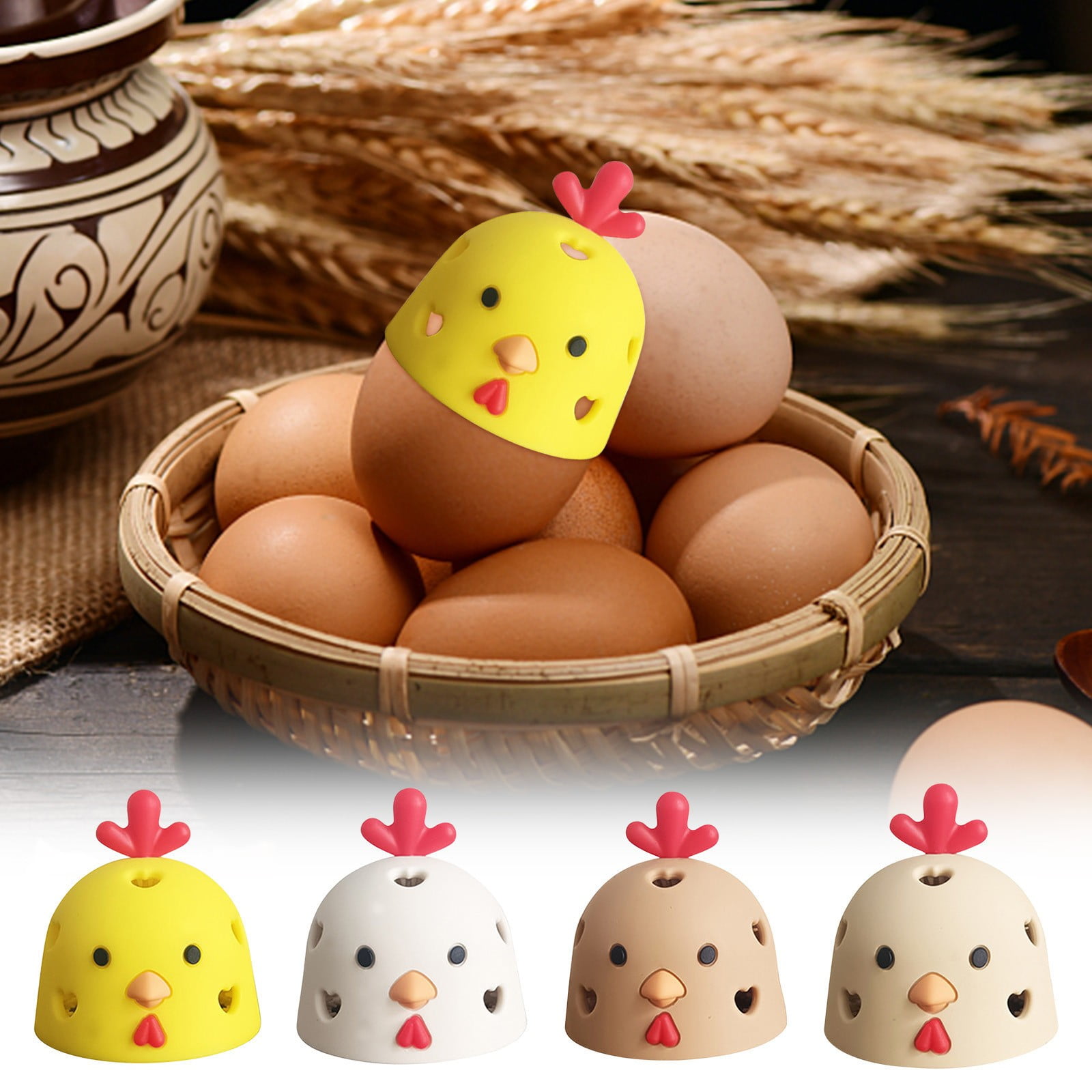 2 PCS Egg Washer for Fresh Eggs, Cute Egg Scrubber, Creative Chicken ...