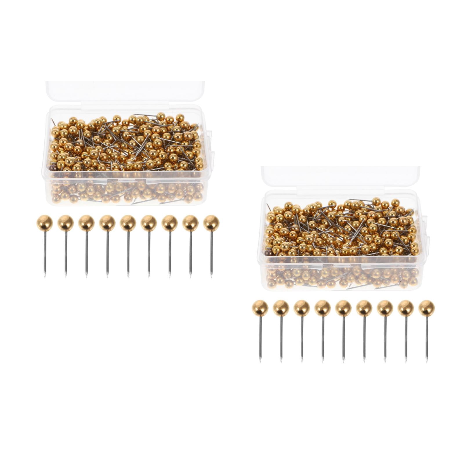 2 PCS Electrical Gold Ball Pins Push for Cork Board Map Corkboard ...