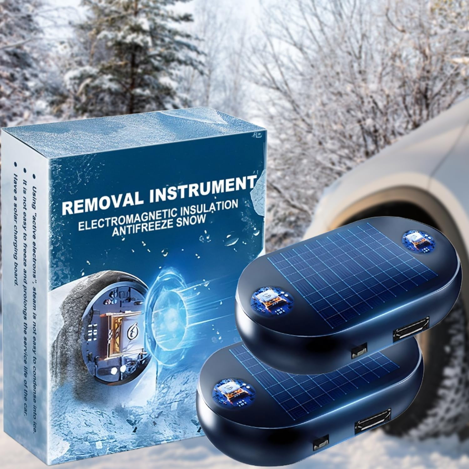 2 PCS Electromagnetic Car Snow Removal Device, 2026 New Anti-Freeze ...