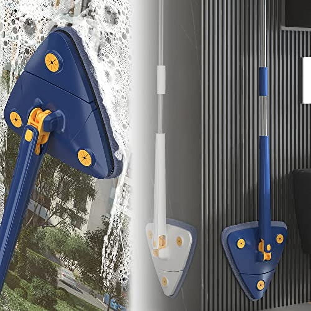 2 PCS Extendable Triangle Mop 360 Rotatable Adjustable Cleaning Mop for ...