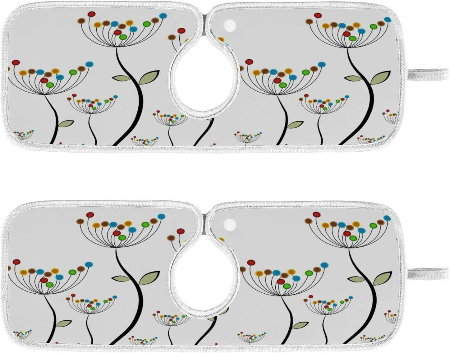 2 PCS Faucet Splash Catcher, 30"x5" An Image Of An Abstract Flower ...