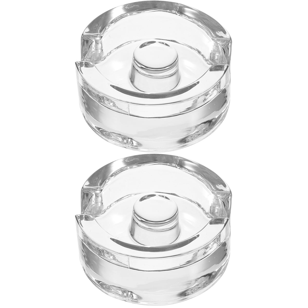 2 PCS Fermented Glass Heavy Stone Pickle Clear Fermenting Lids Jar ...