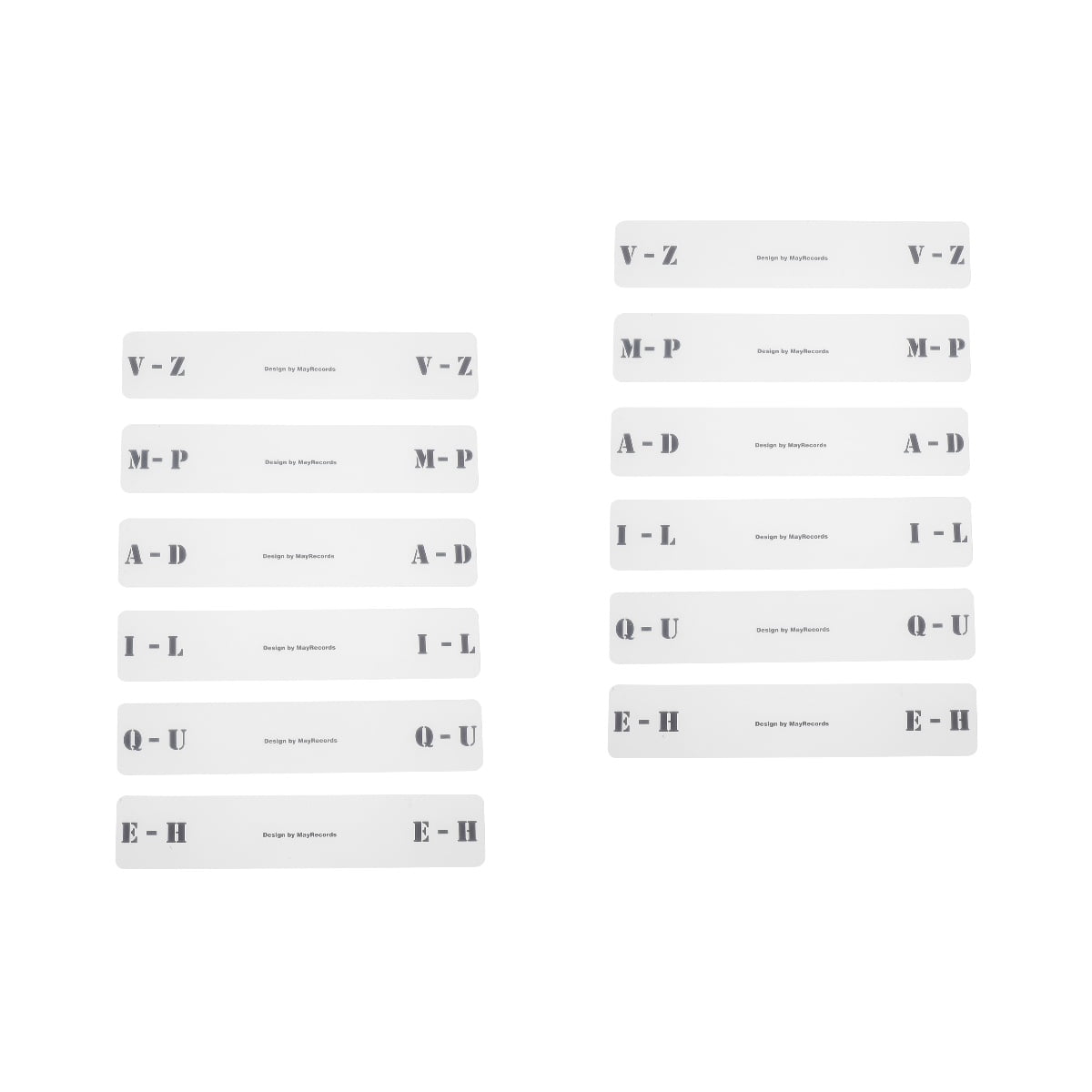 2 PCS Filing Record Sorting Card Organization Tool Vinyl Storage Office ...