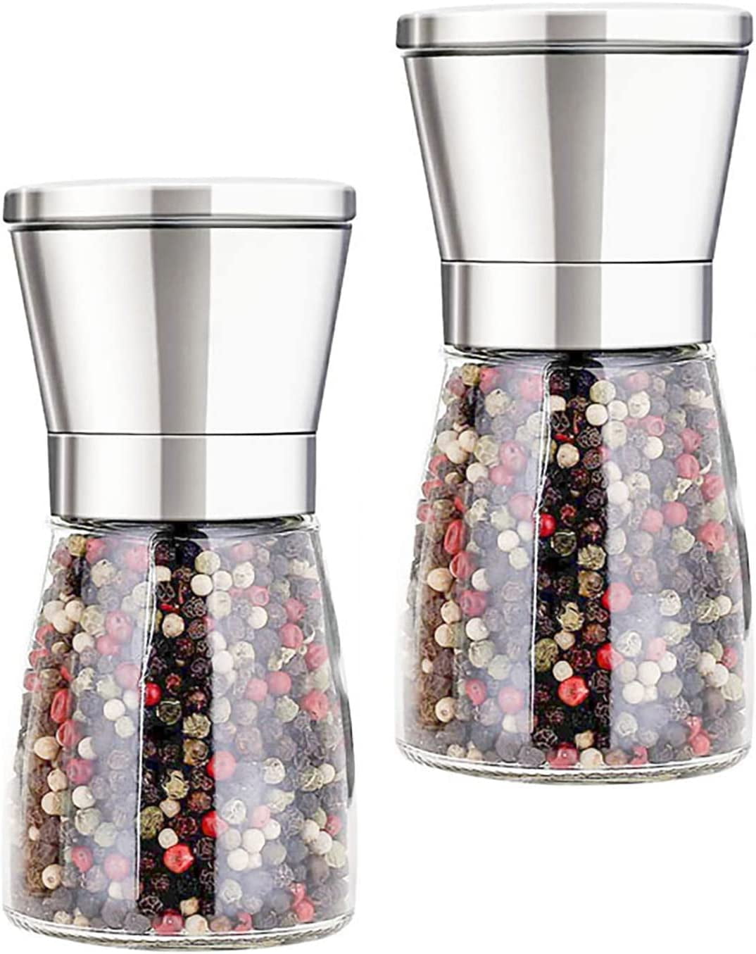 2 PCS Fillable Stainless Steel Grinder - Pepper and Salt Grinder Set ... 2 PCS Fillable Stainless Steel Grinder - Pepper and Salt Grinder Set ...