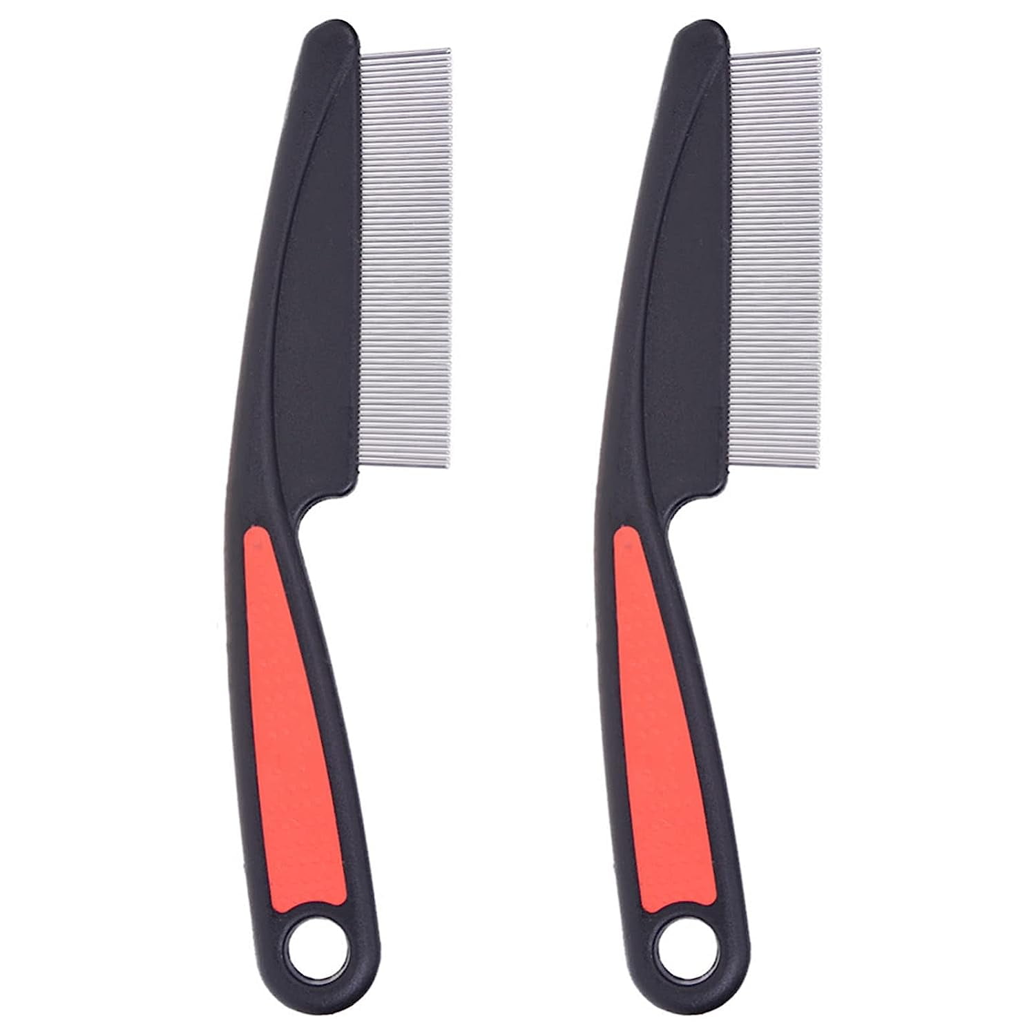 2 PCS Fine Tooth Combs, No Skin Damage Stainless Steel High Strength ...