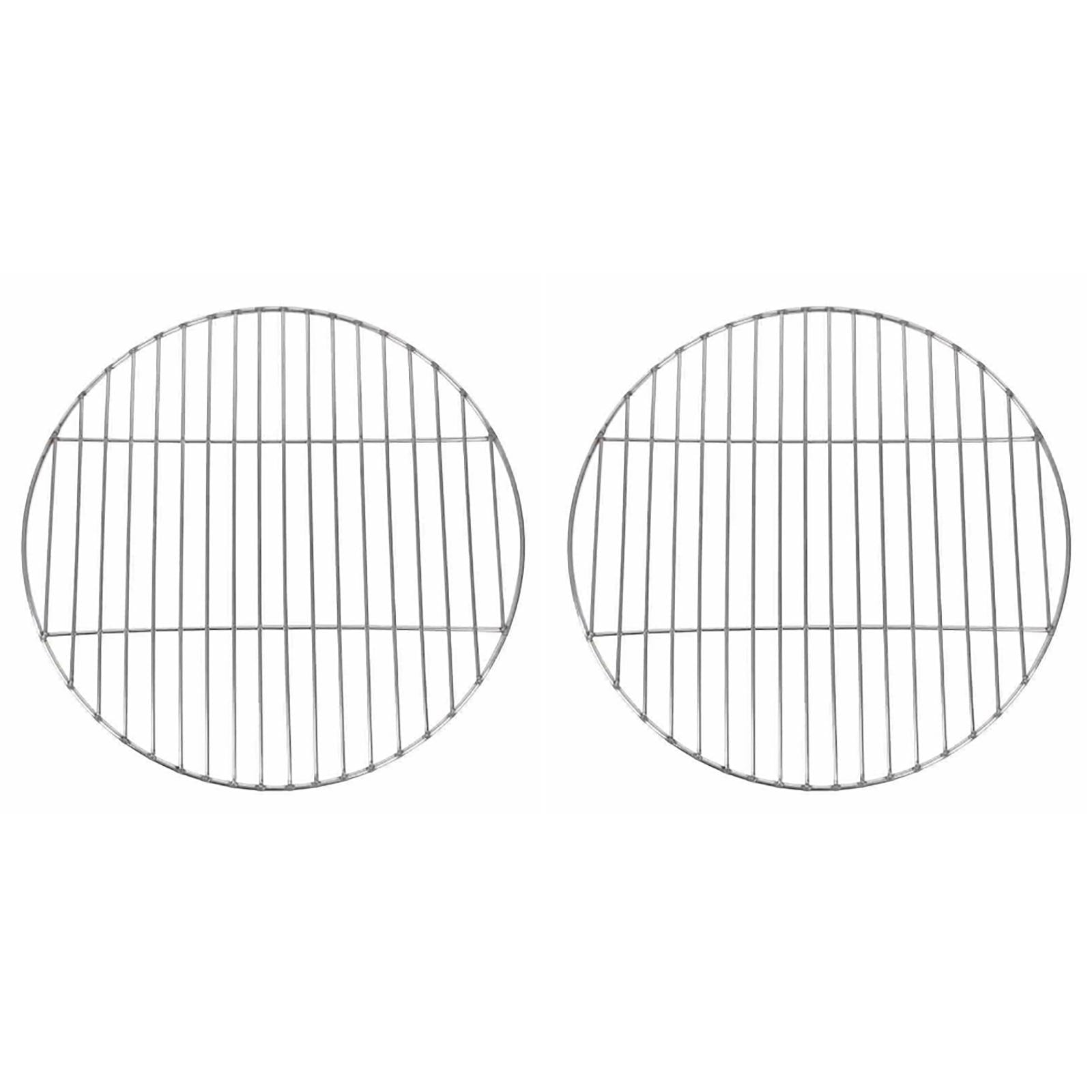 2 PCS Fire Pit Cooking Grill Grate- Outdoor Round BBQ Campfire Grill ...