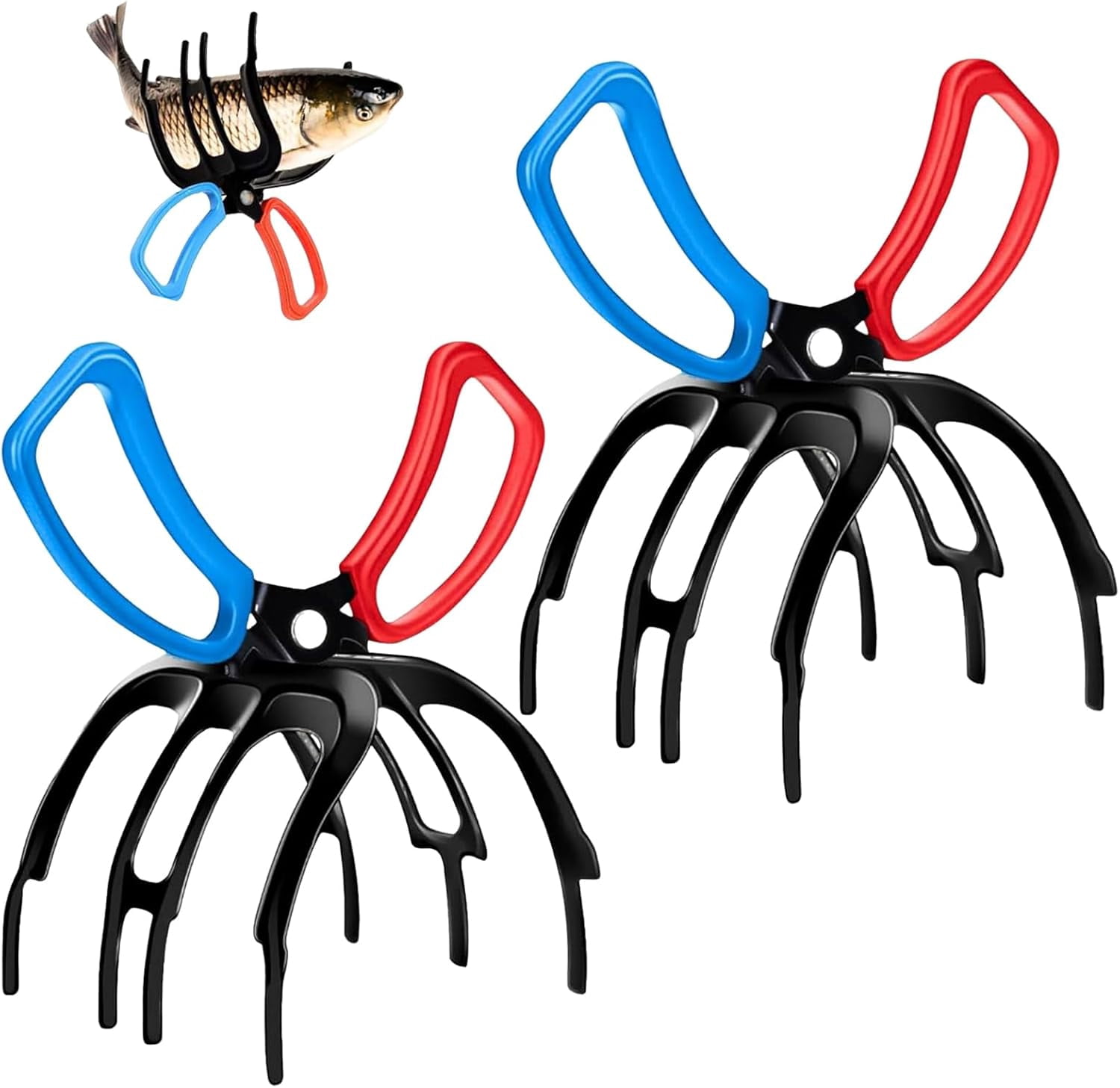 2 PCS Fish Gripper, Fish Grips, Fish Grippers for Fishing, 3 Claw Metal ...