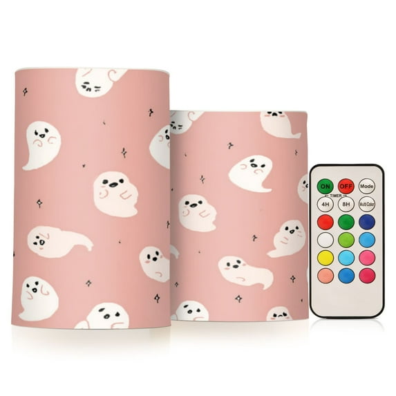 2 PCS Flameless Candles with Remote Timer LED Battery Operated ...