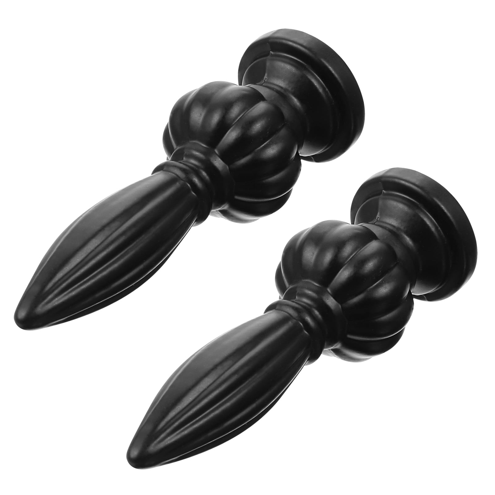 2 PCS Floor Light Finials Lamp Shade Knobs Ceiling U Bracket Black ...