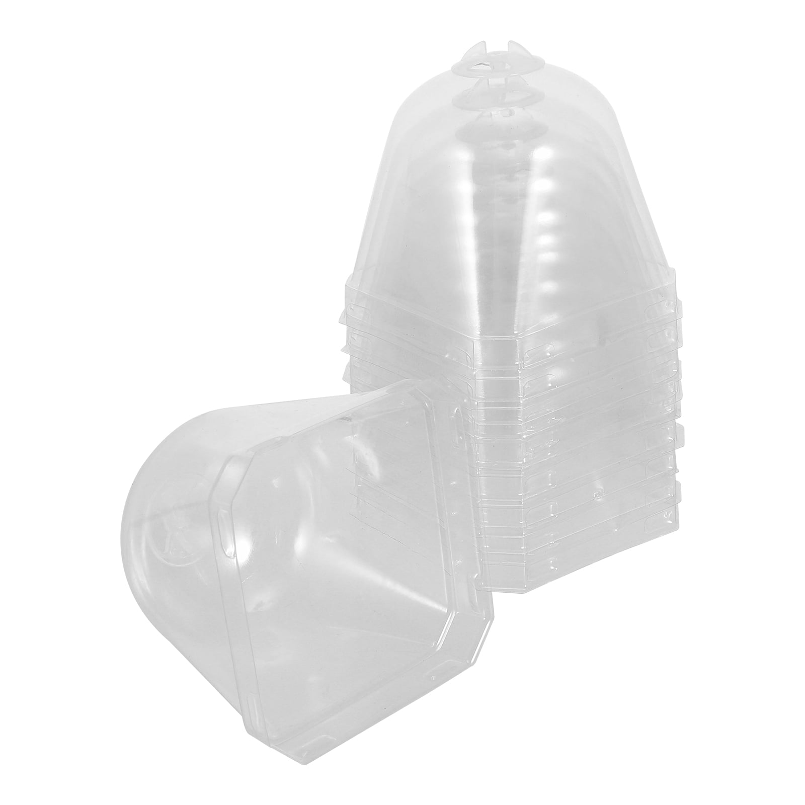 2 PCS Flower Pot Seedling Cover Plant Cloche Plastic Small Containers ...