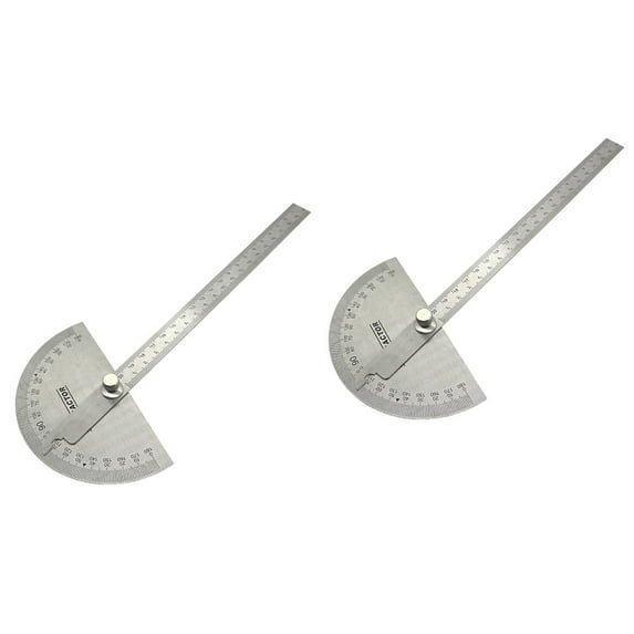 2 PCS Folding Ruler Steel Protractor Carpenter Square Arm Measurement ...