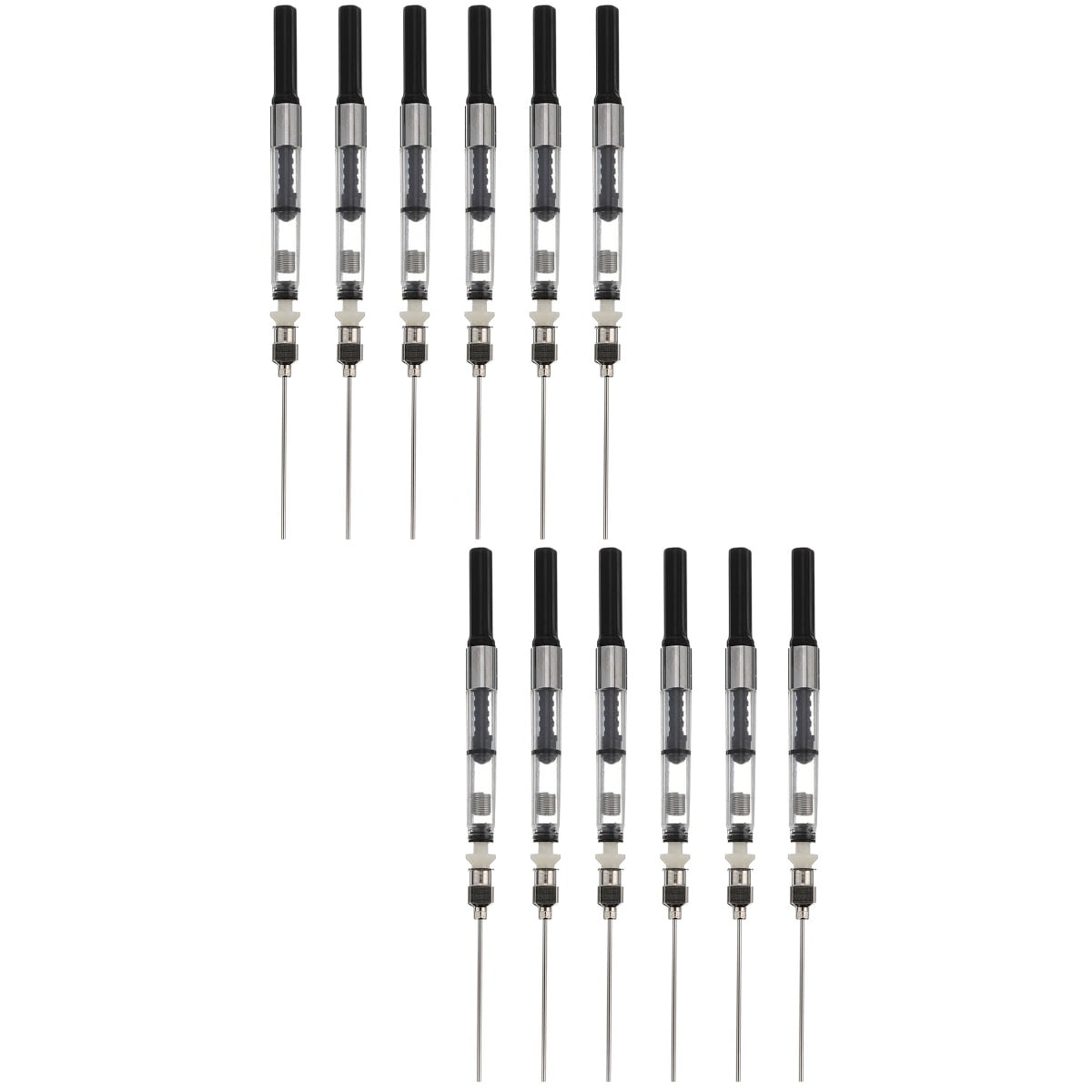 2 PCS Fountain Pen Converter Piston Converters Sailor Black Pens ...