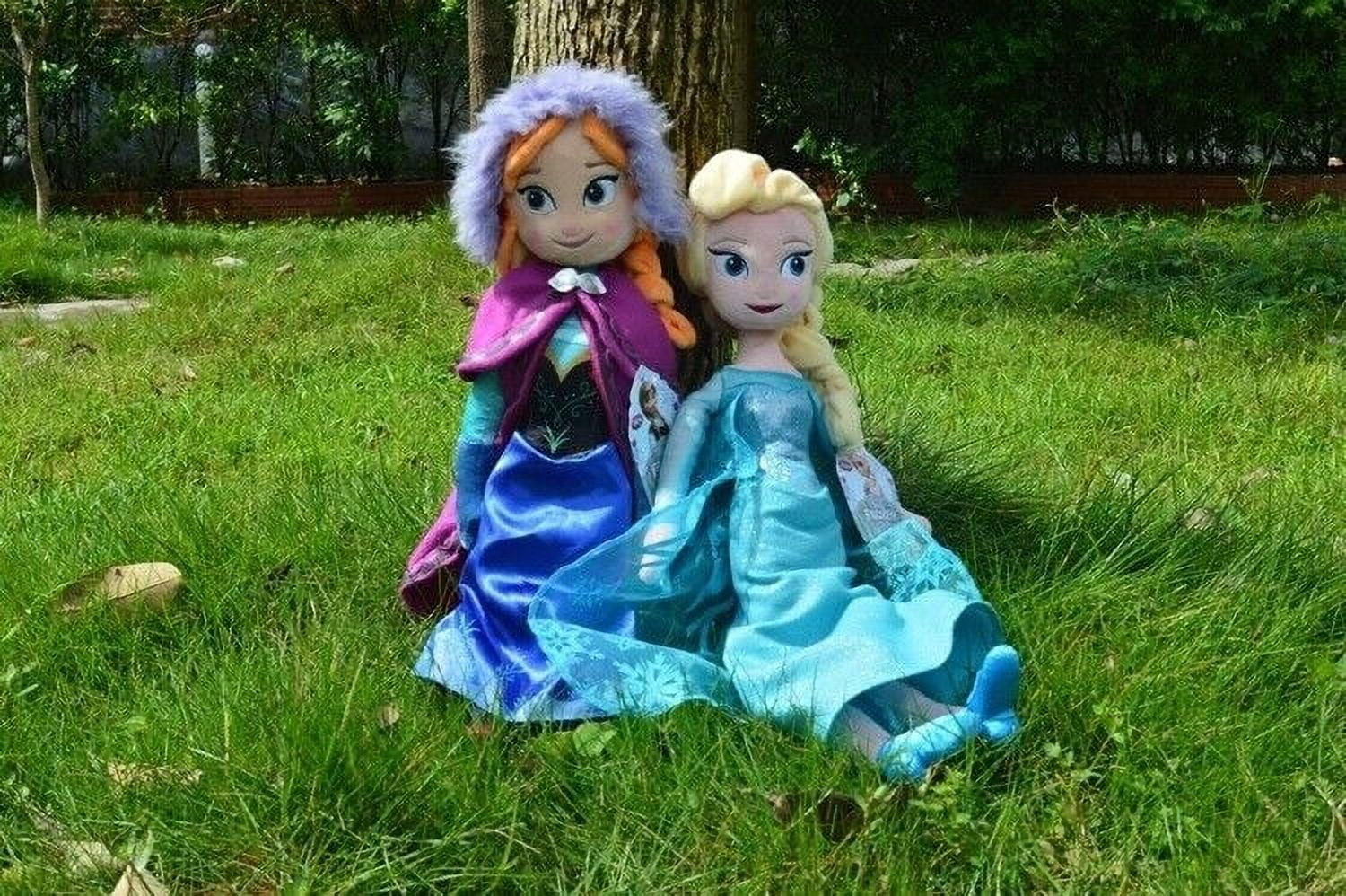 2 PCS Frozen Movie Large Elsa & Anna Soft Plush Toy Dolls, Frozen Anime ...