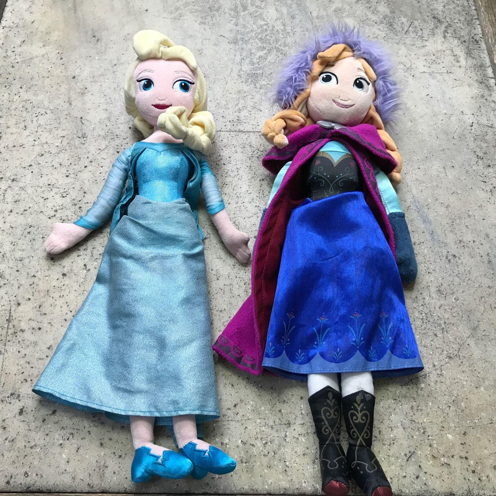 2 PCS Frozen Soft Doll Anna Elsa Plush Stuffed Toy Sisters Soft Stuffed ...