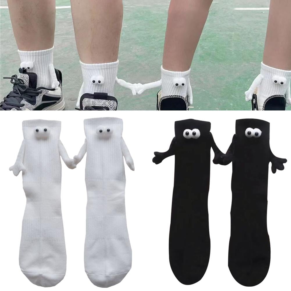 2 PCS Funny Magnetic Suction Cup 3D Doll Pair of Socks, Hand Socks for ...