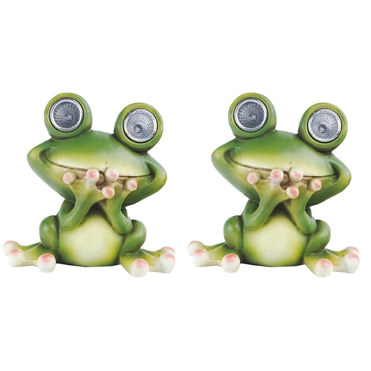 2 PCS Garden Resin Ornament Yard Lawn Frog Toy Animal Green - Walmart.com