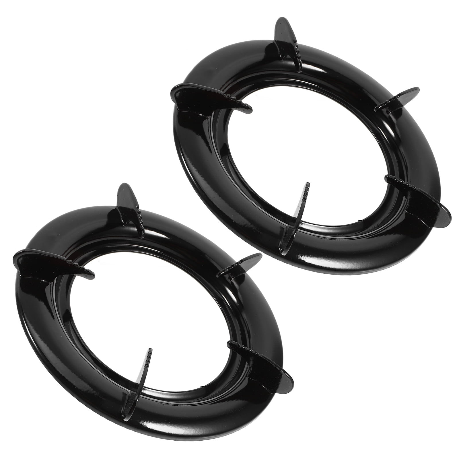2 PCS Gas Hob Base Burner Electric Stove Heavy Duty Tripod Wok Black ...
