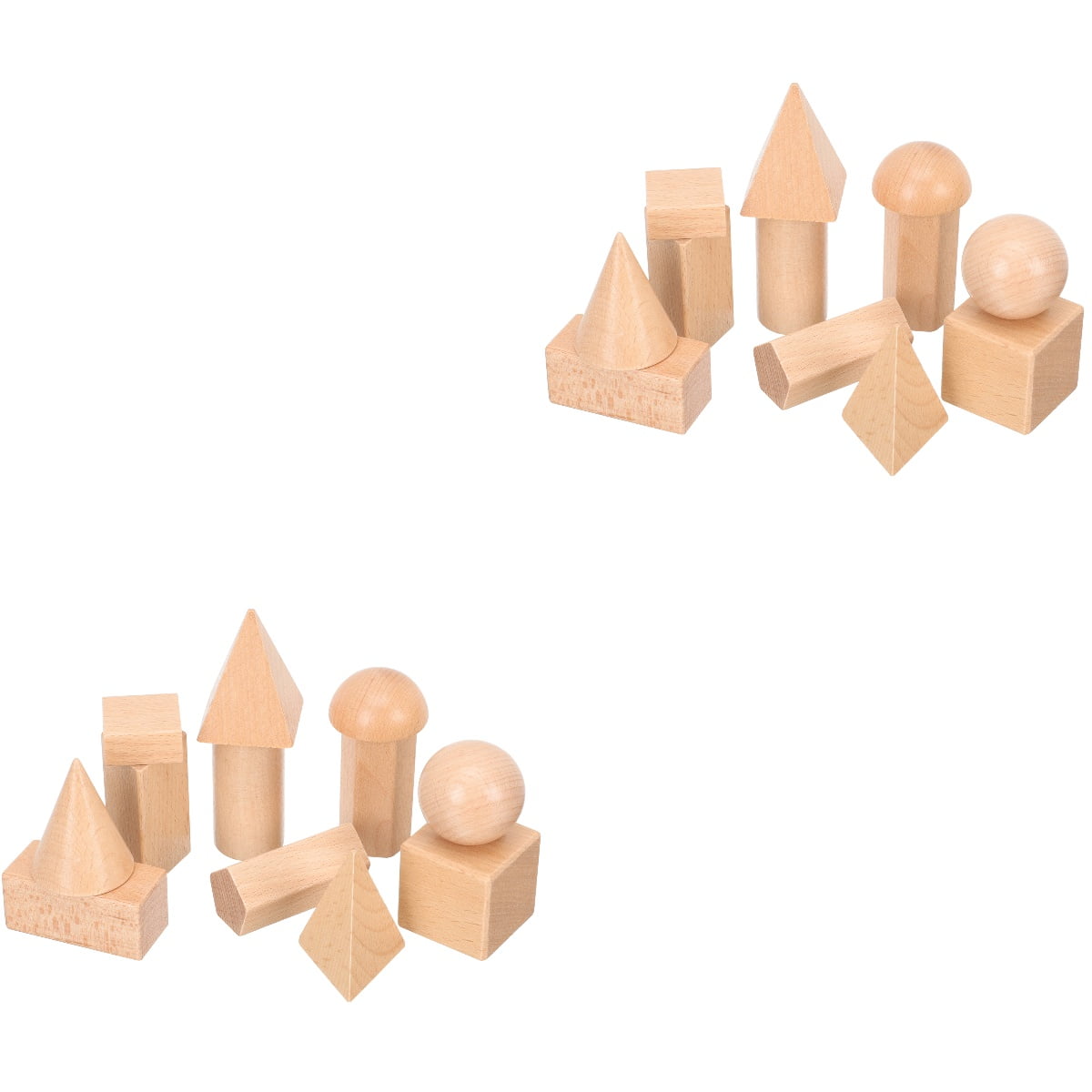 2 PCS Geometry Model Geometric Solid Blocks Kids Learning Tools 3d ...