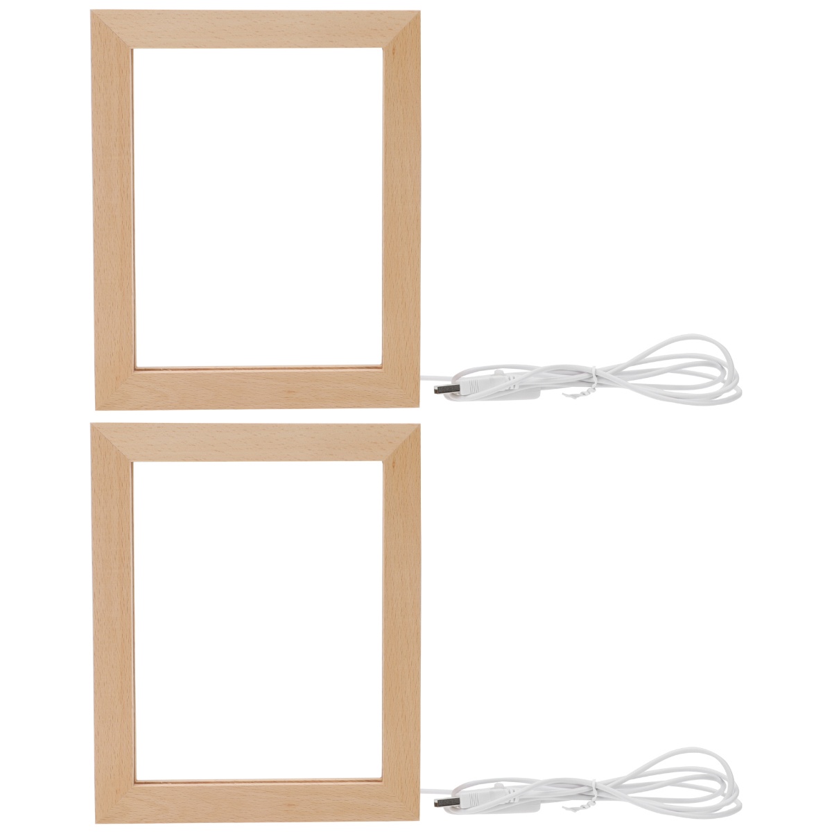 2 PCS Glowing Photo Frame Vintage Decor Home Simple Unique Antique LED ...