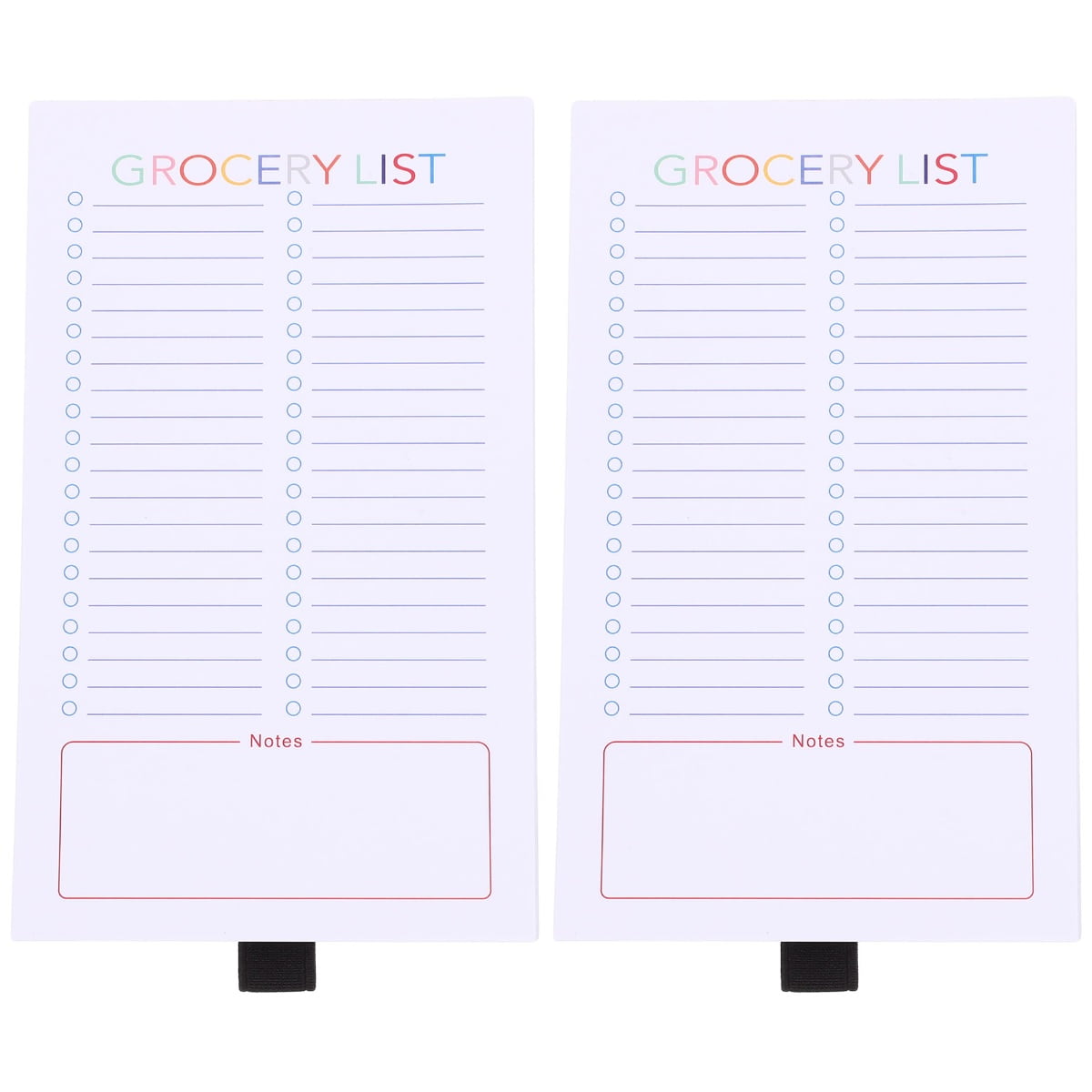 2 PCS Grocery List Pad Shopping Notepads Fridge Food Magnet Magnetic ...