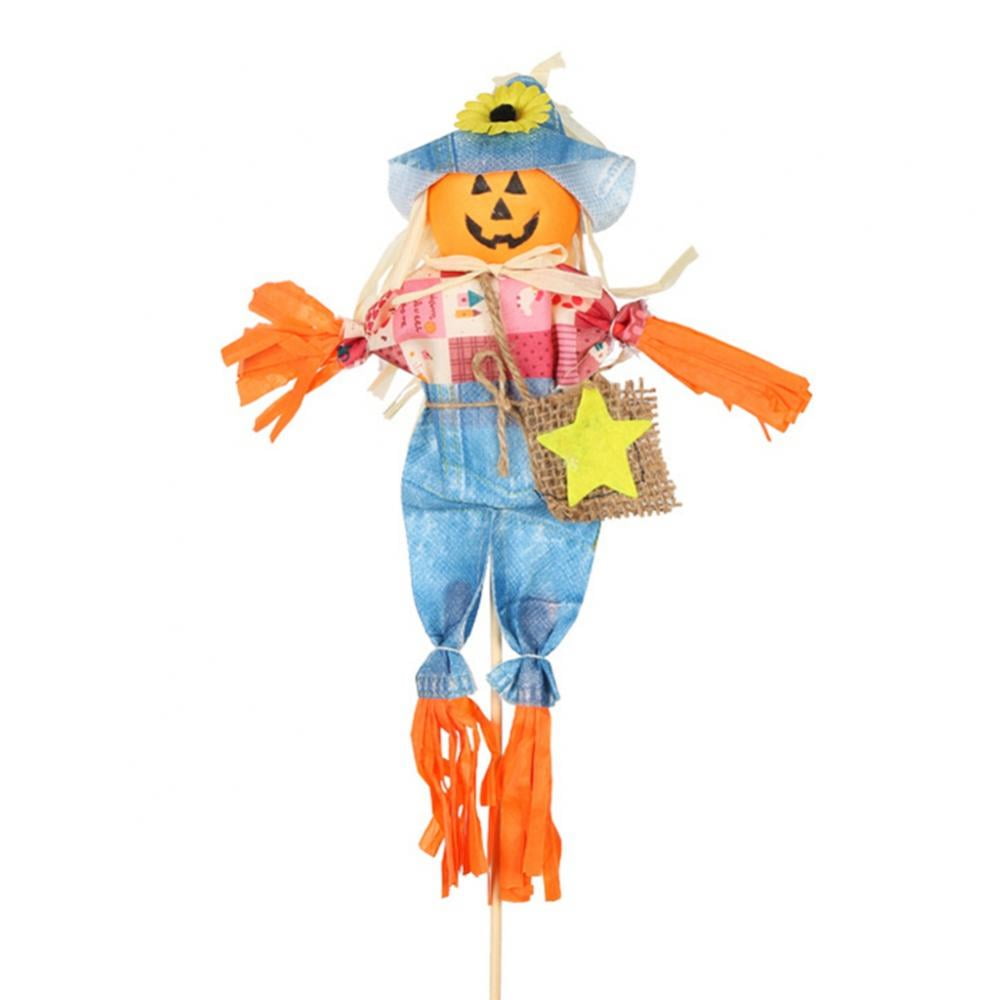 2 PCS Halloween Scarecrow Decoration Outdoor, Fall Harvest Scarecrow ...